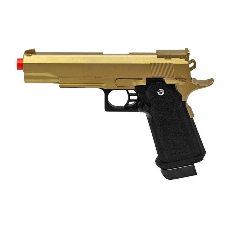 G6G Heavy Weight Metal Airsoft Hand Gun Pistol Gold Finish – Gray ...
